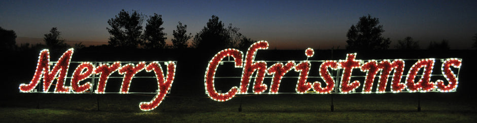 Outdoor Lighted Christmas Signs, Commercial Holiday Signs ...