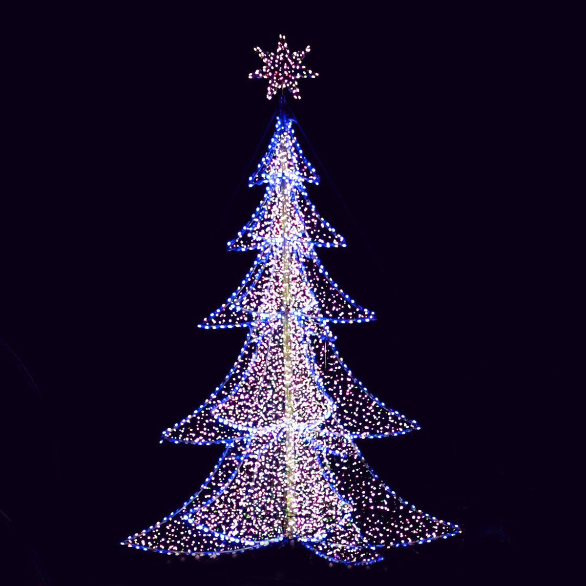 Custom Six-Sided LED Lit Christmas Tree — HolidayLights.com